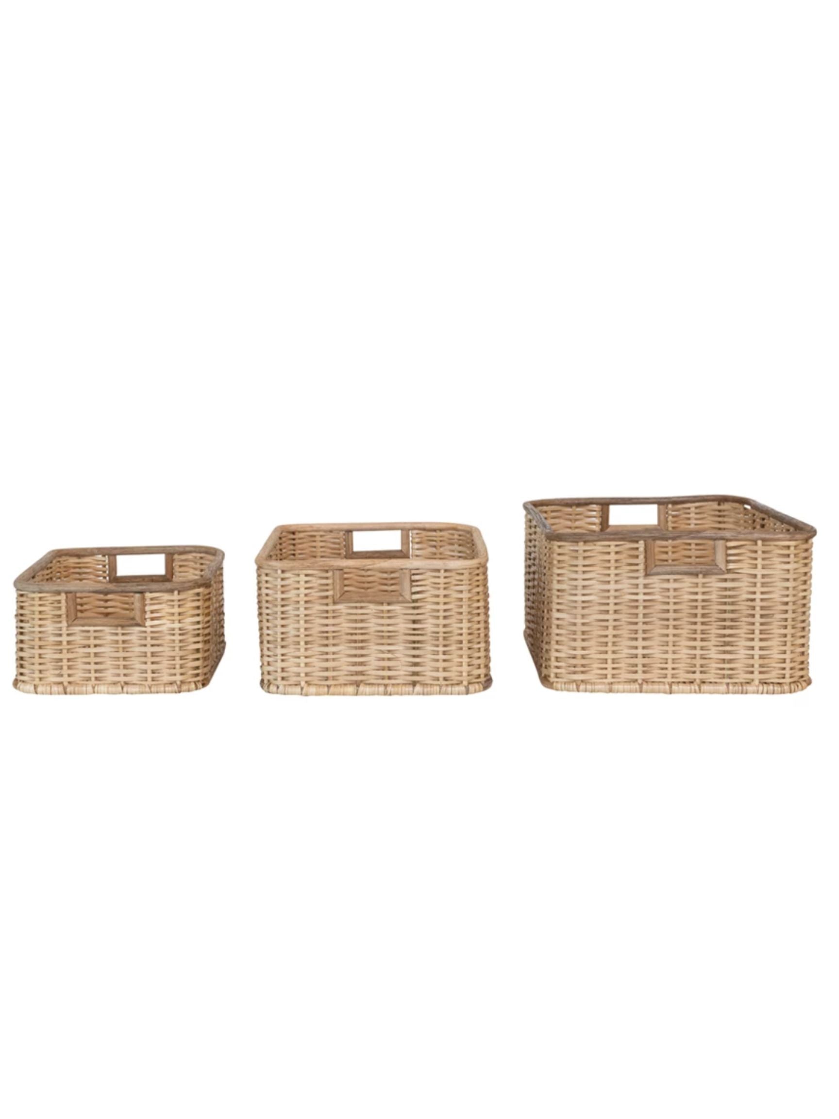 Handmade Palm & Rattan Baskets w/ Handles (PICK UP ONLY) – The Native One
